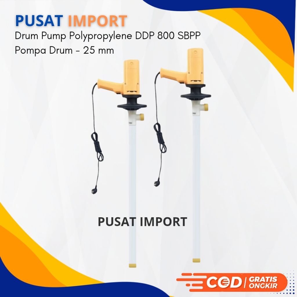 Jual Drum Pump Polypropylene DDP 800 SBPP Pompa Drum - 25 mm | Shopee ...