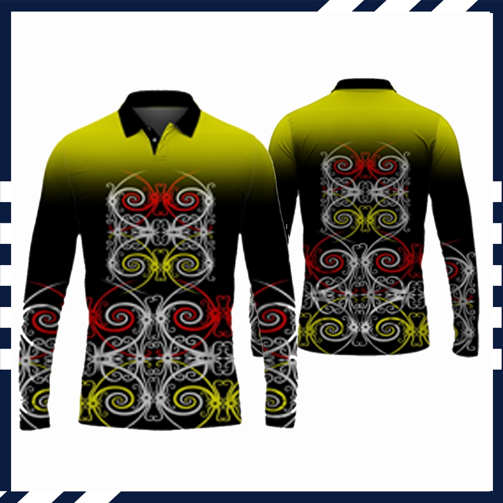 Jual JUAL KAOS WANGKI PRIA TANGAN PANJANG BATIK DAYAK TERBARU DESAIN ...