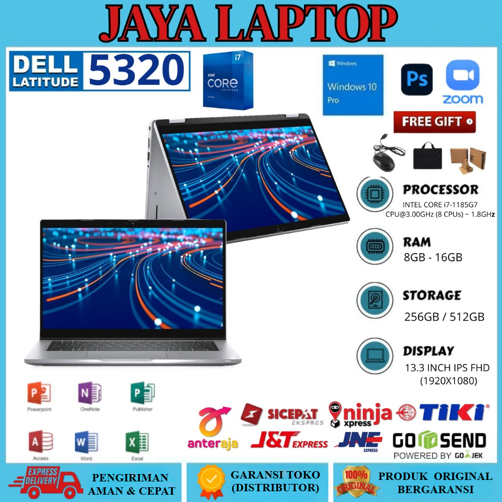 Jual LAPTOP DELL LATITUDE 5320 2in1 TS CORE i7 GEN 11TH TOUCHSCREEN RAM 16GB SSD UP 1 TB FREE ...