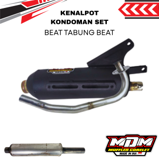Jual MDM RACING MUFFLER Kenalpot Kondoman Set Beat Fi / Beat karbu ...