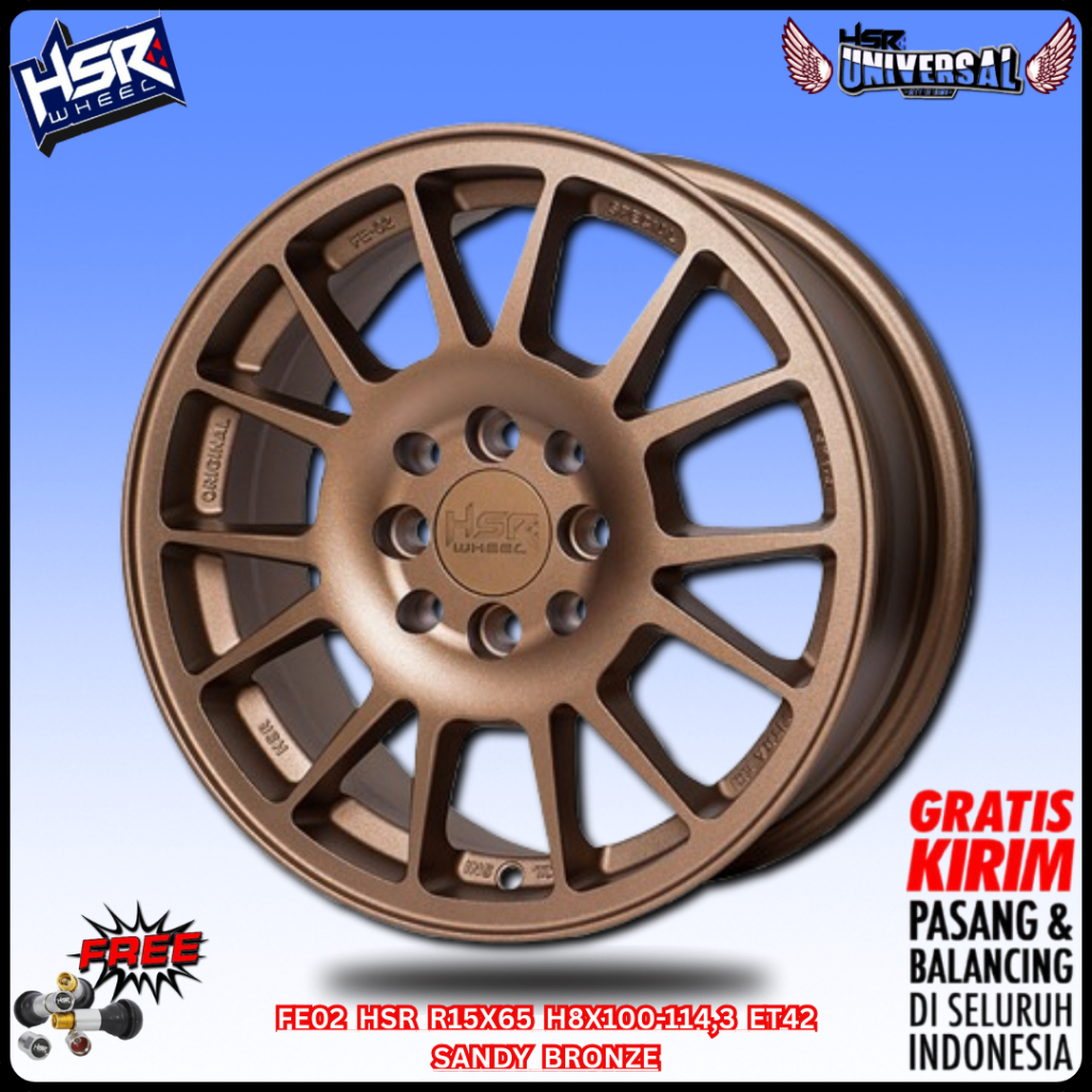 Jual Velg Racing Mobil HSR Tipe FE02 HSR R15X65 H8X100-114,3 ET42 Untuk ...