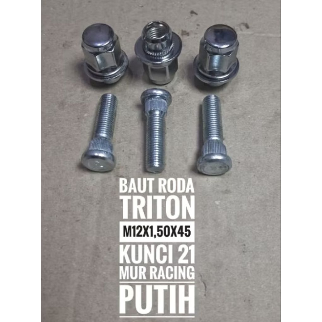 Jual baut roda m12x1,5x45 TRITON pajero sport L200 EXPANDER | Shopee ...