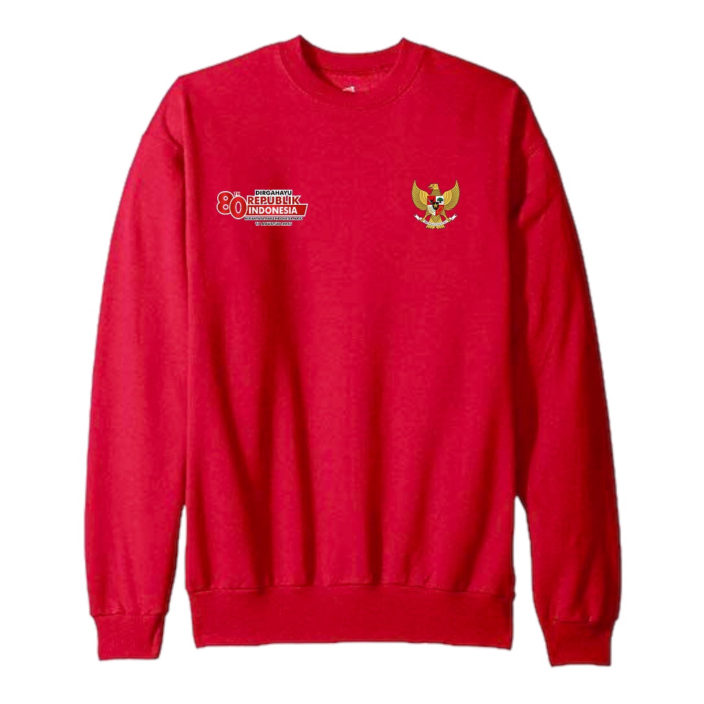 Jual Noveli wear - Sweater Crewneck Pria Distro Seragam Merah Putih HUT ...