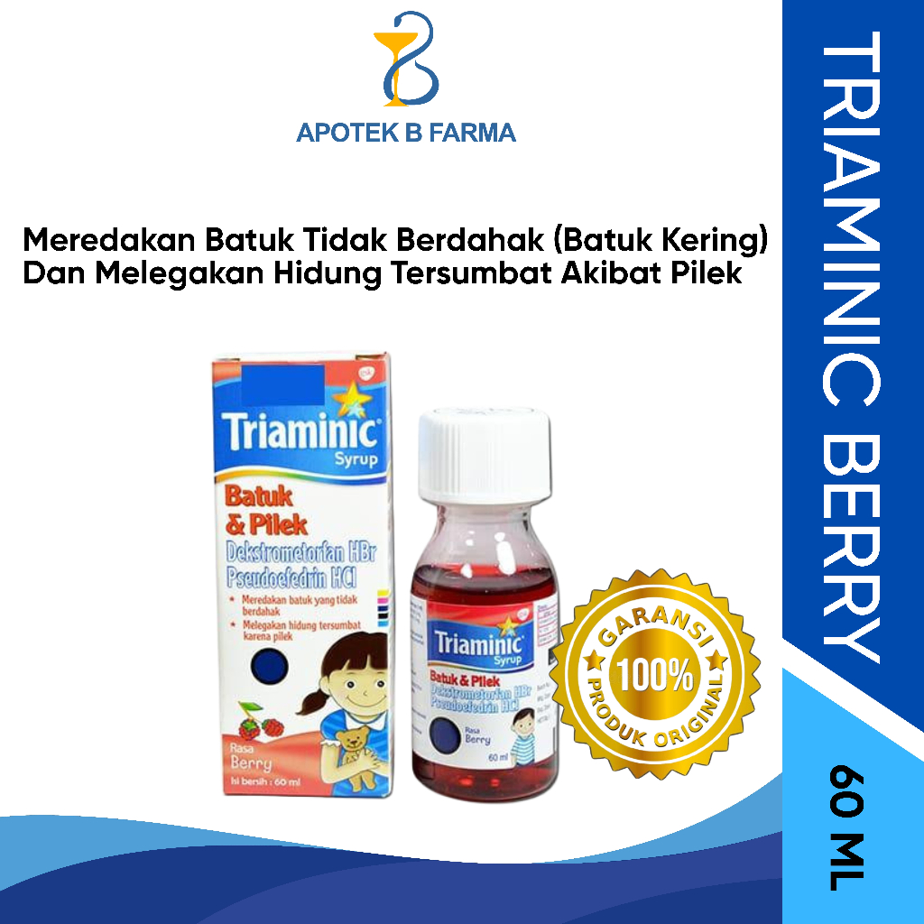 Jual Triaminic Batuk & Pilek Berry Syrup 60 ml | Shopee Indonesia