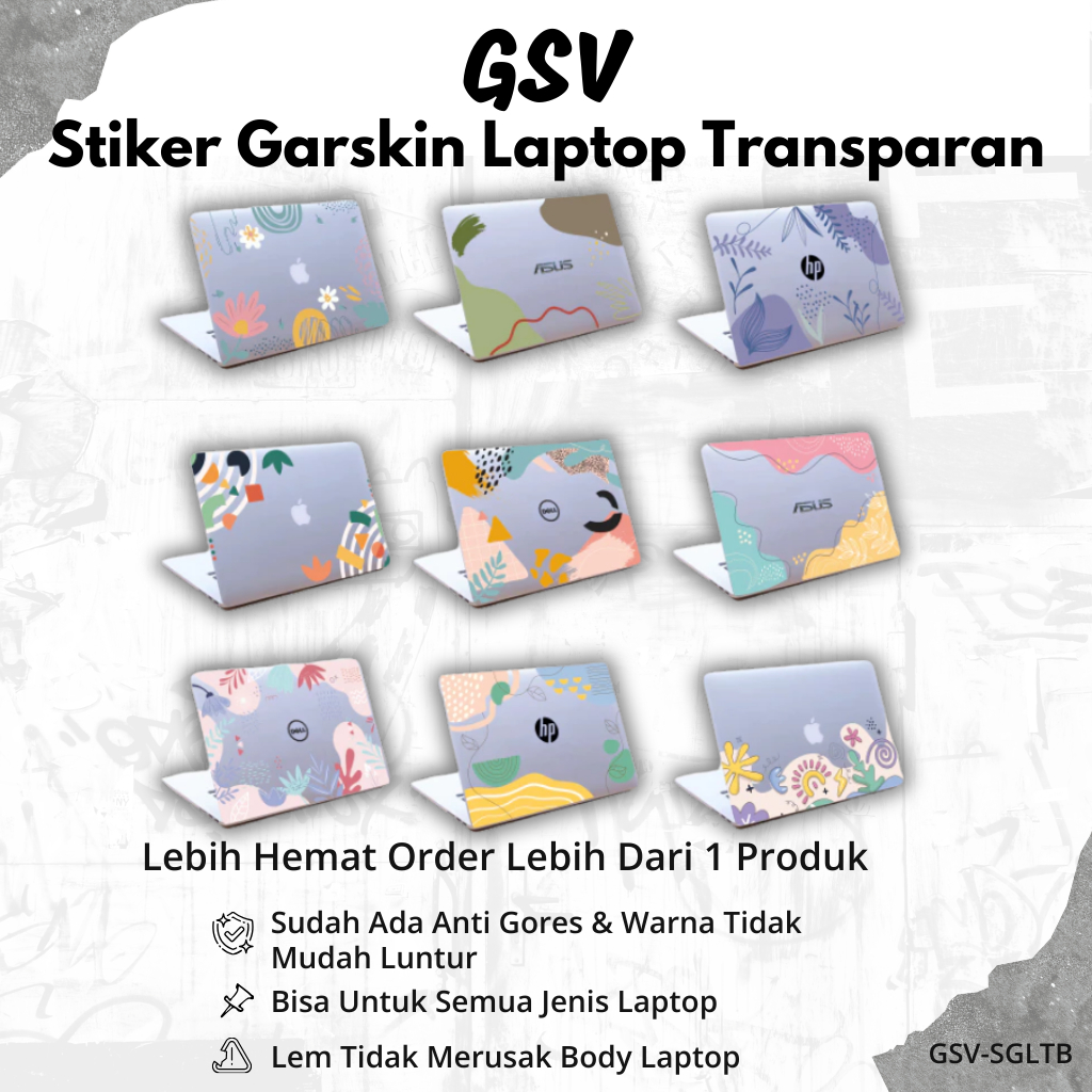 Jual Garskin Laptop Sticker Anti Gores Memphis Premium Transparant Full ...