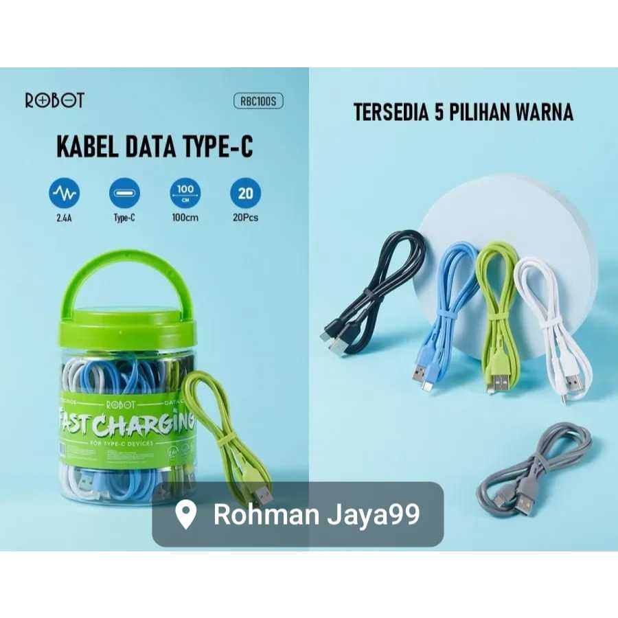Jual KABEL DATA RBC100S ROBOT RBC100 II TYPE-C RBM100 MICRO USB RBM100S RBM100 II ECER PER PCS ...