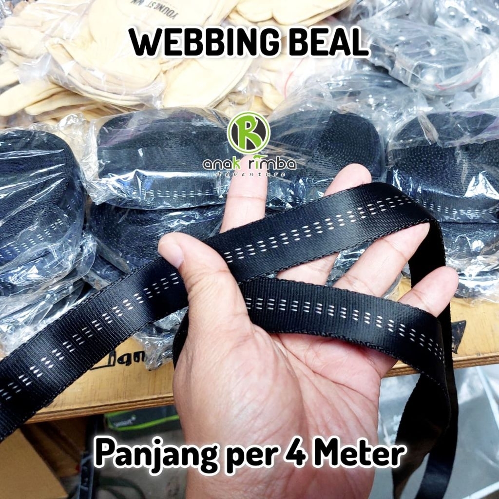 Jual WEBBING BEAL TUBULAR PER 4 METER ORIGINAL TALI TUBUH TALI PITA ...