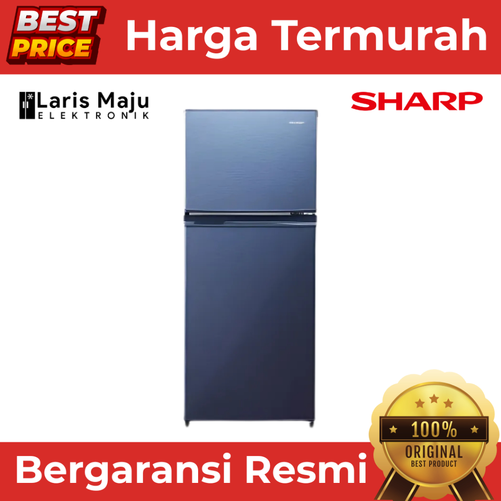 Jual SHARP Kulkas SJ 195 MD SG - 2 Pintu Tanpa Bunga Es Kapasitas 172 ...