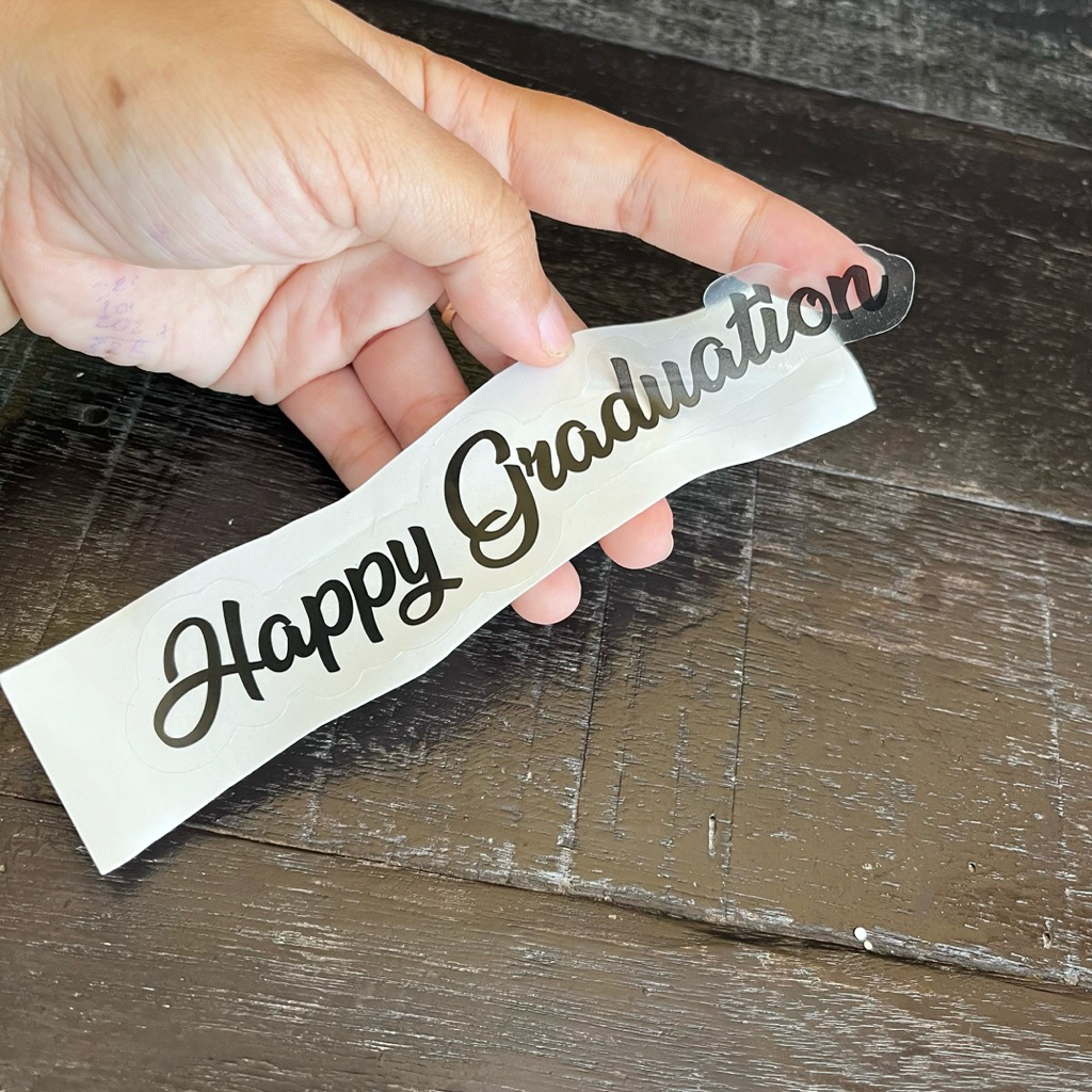 Jual [ TIDAK CUSTOM ] sticker Graduation 2,5cmx16,5cm | Shopee Indonesia