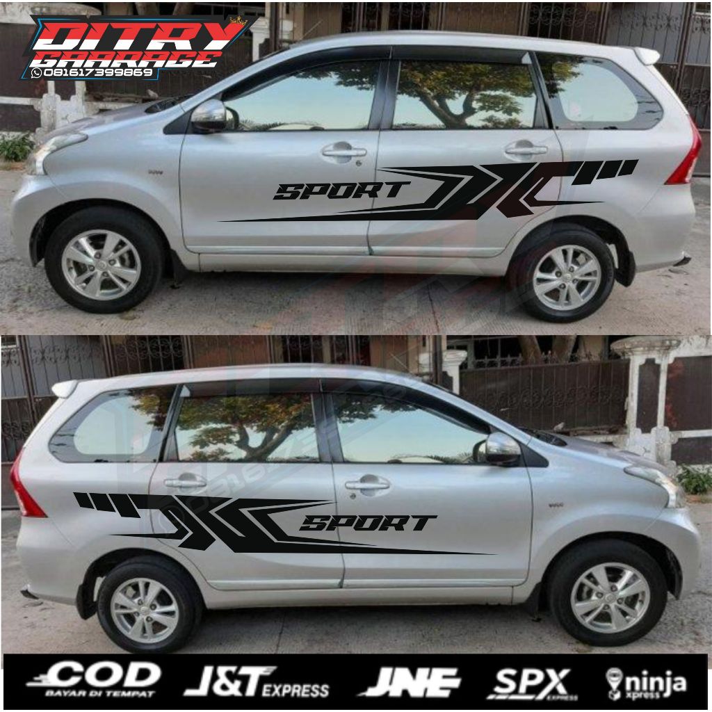 Jual Stiker mobil toyota avanza cutting stiker list body mobil avanza ...