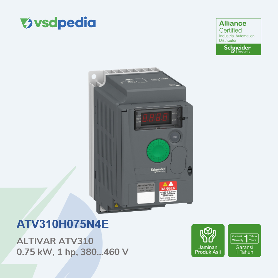 Jual Schneider Altivar ATV310 Variable Speed Drive 0.75kW 3P ATV310H075N4E | Shopee Indonesia
