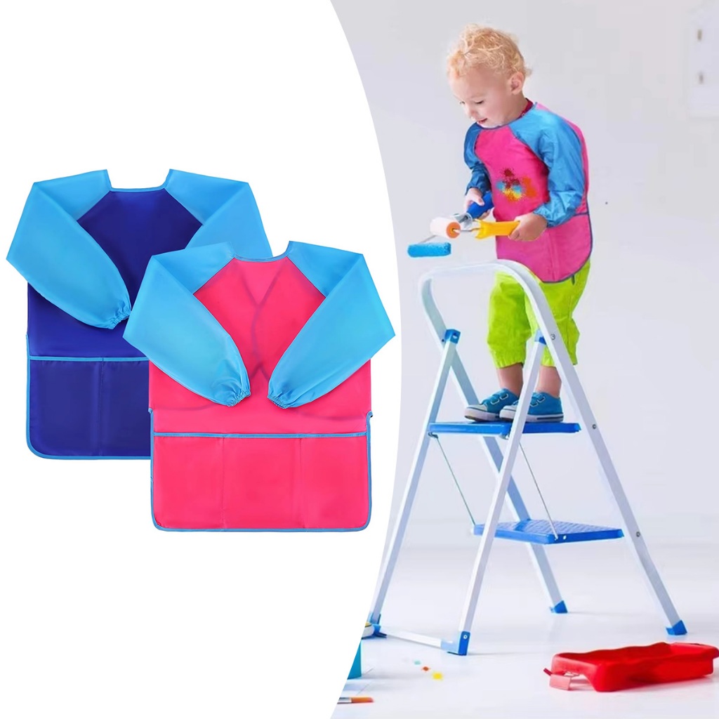 Jual Apron lukis anak 2in1 Lucu Lengan Panjang Celemek Melukis ...