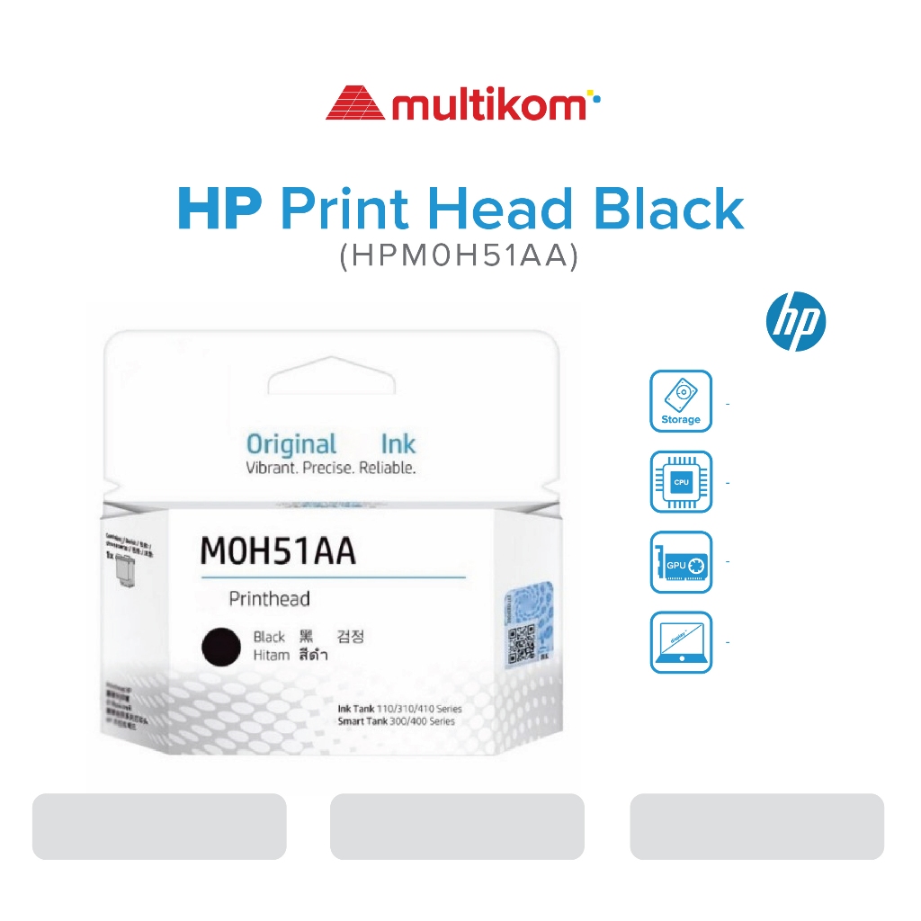 Jual PRINTHEAD HP M0H51AA BLACK ( PRINTHEAD GT51) Original. | Shopee Indonesia