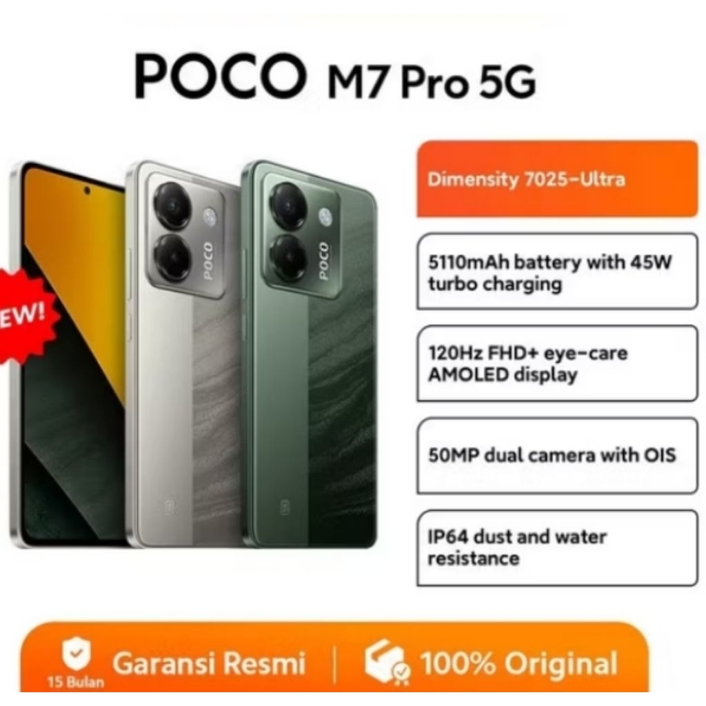 Jual Poco M7 Pro 5G 8/256GB Garansi Resmi Poco Indonesia | Shopee Indonesia