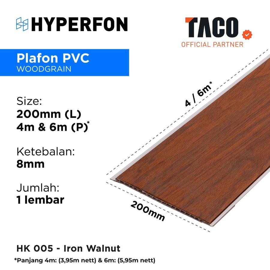 Jual TACO - Panel Plafon Hyperfon Ceiling Motif Kayu Panjang 6 Meter ...