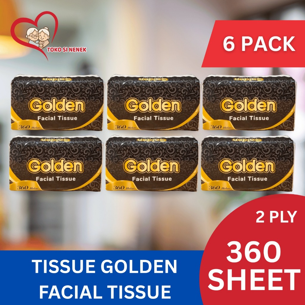 Jual TISSUE MURAH [ PAKET 6 PACK ] TISSUE GOLDEN 360 SHEET | Facial ...