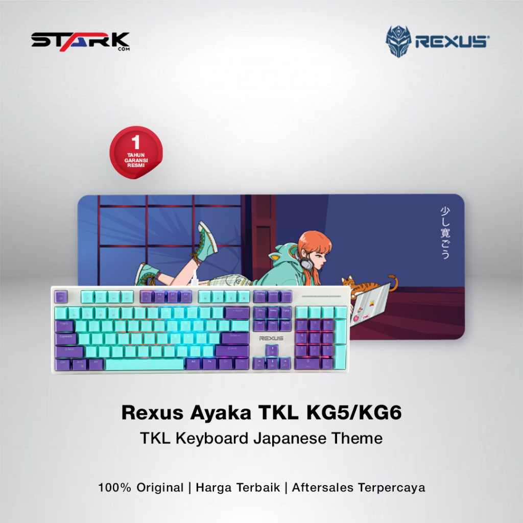 Jual Rexus Ayaka TKL KG5 / KG6 Japanese Theme Keyboard Deskmat Combo Gaming | Shopee Indonesia
