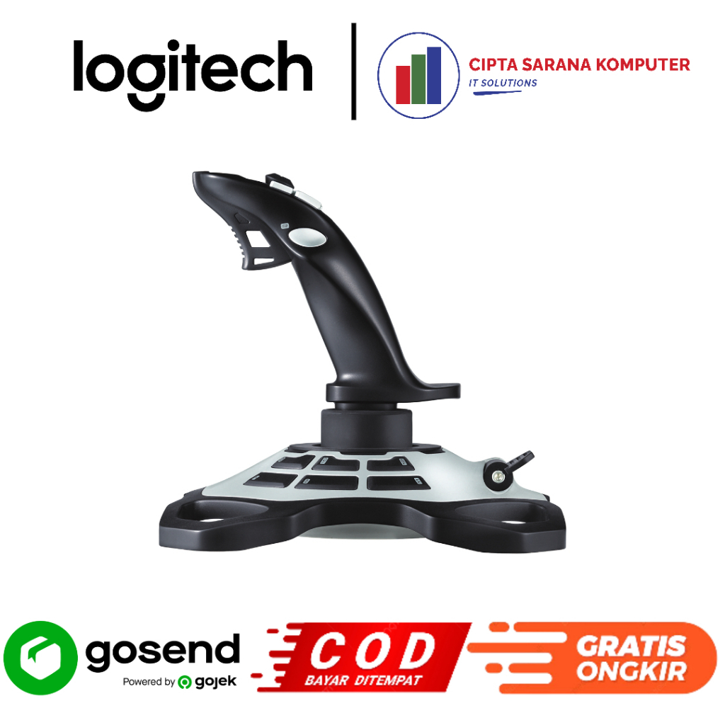 Jual Logitech Extreme 3D Pro Joystick Flight Simulator untuk PC ...