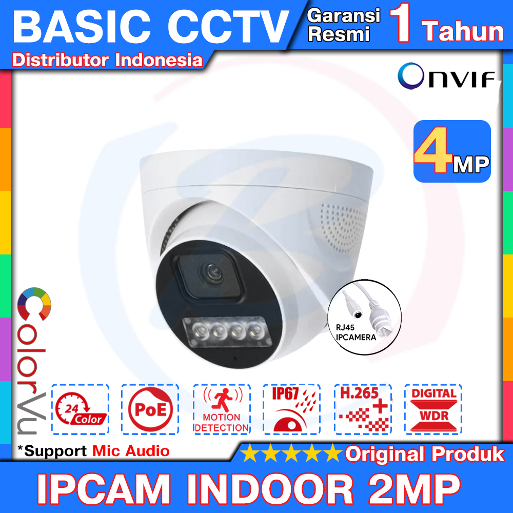 Jual KAMERA CCTV IP CAM INDOOR 4MP FULL COLOR AUDIO GARANSI RESMI | Shopee Indonesia