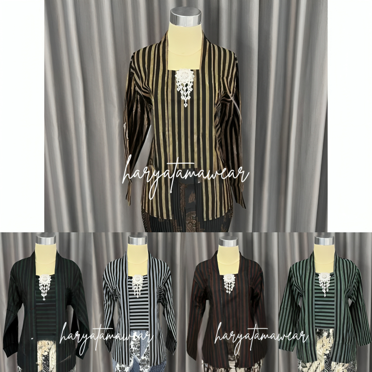 Jual Kebaya Lurik - Kebaya Kutubaru Lurik Premium - Pakaian Adat Jawa | Shopee Indonesia