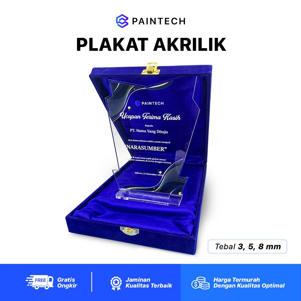 Jual Plakat Akrilik Custom – Wisuda, Seminar, Magang, Kenang-Kenangan ...