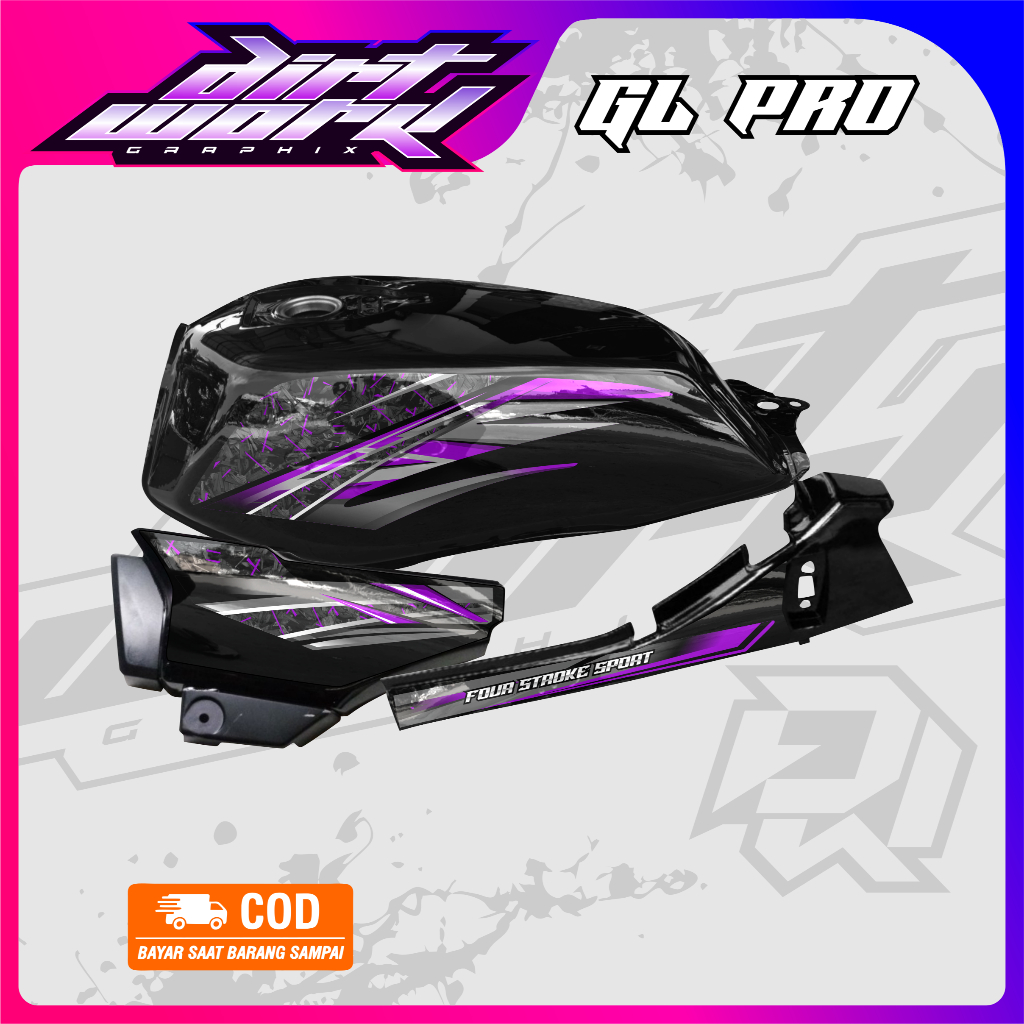 Jual STICKER STRIPING HONDA GL PRO MAX LEGEND VARIASI GLOSSY MOTIF ...