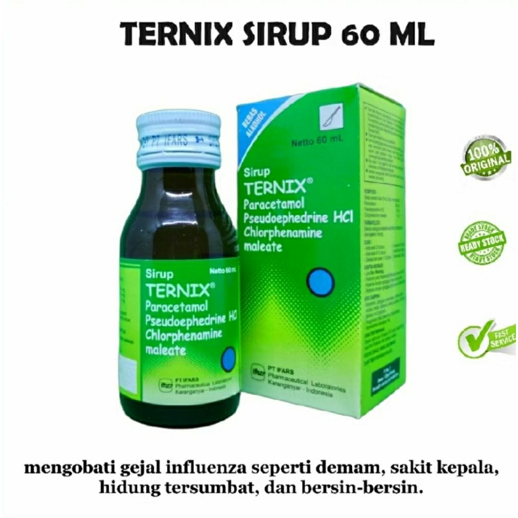Jual Ternix Sirup 60ml / Ternix Plus / Ternix Hijau dan Merah / Obat ...