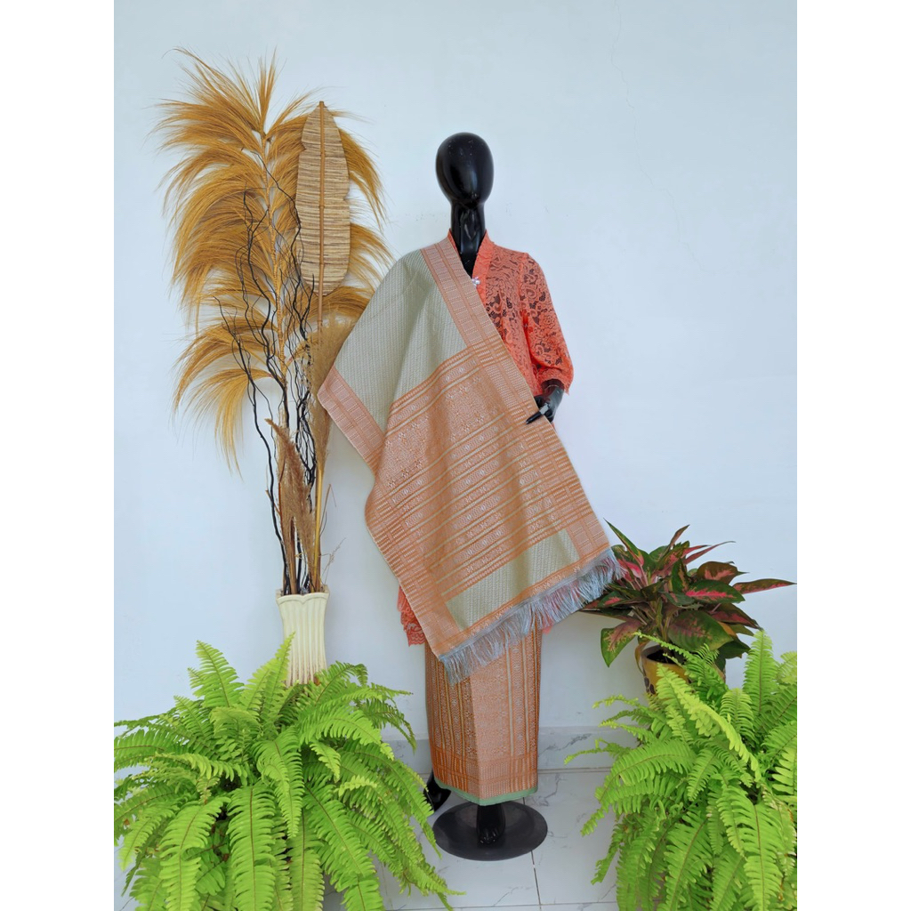 Jual Songket TTS Tumtuman Tanpa Sambung tenun mesin | Shopee Indonesia