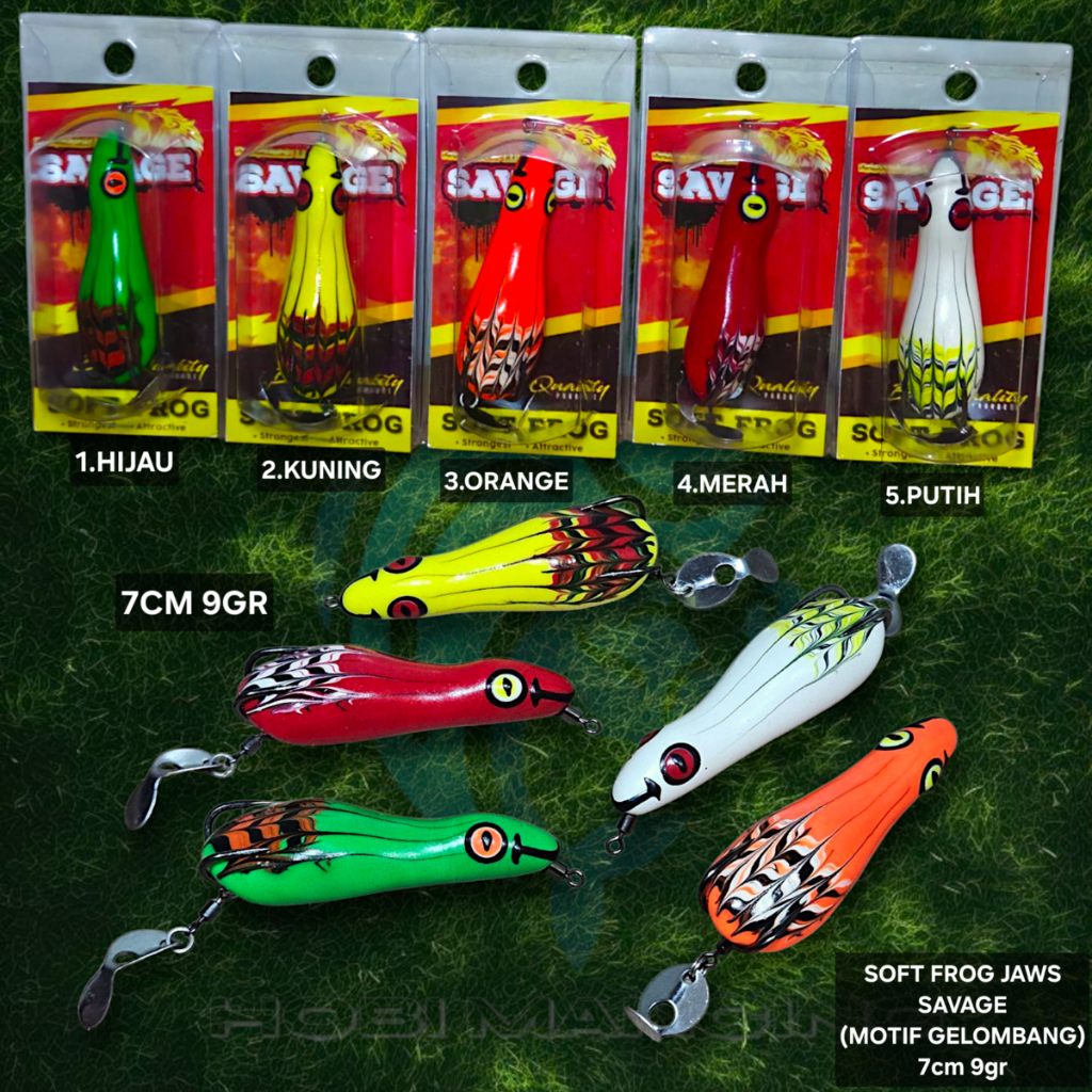 Jual Umpan Soft Frog JAWS Savage Motif Gelombang 7cm 9gr / Lure ...