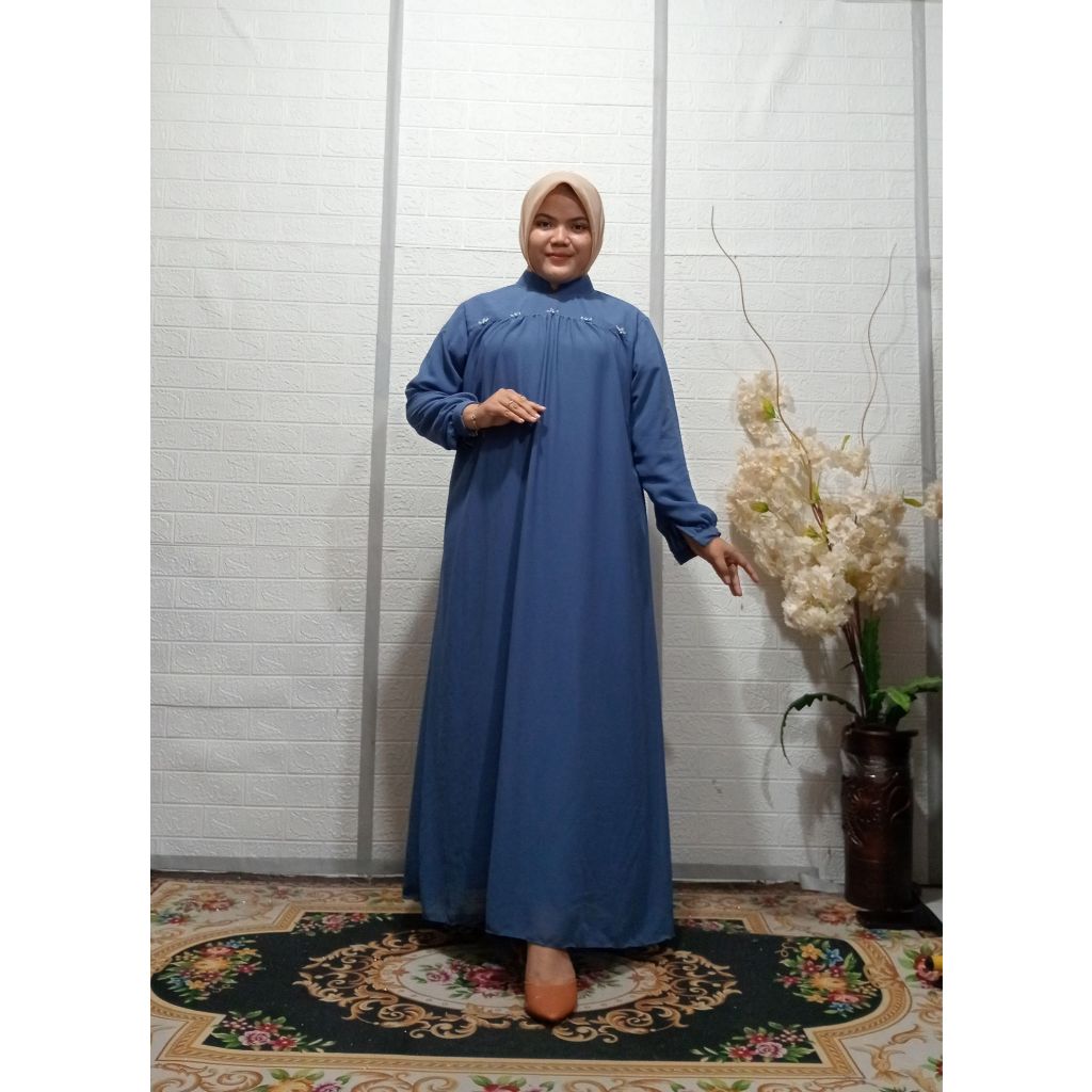Jual Gamis Pesta Kondangan Dress Cantik Mewah Bahan Ceruty Babydoll ...