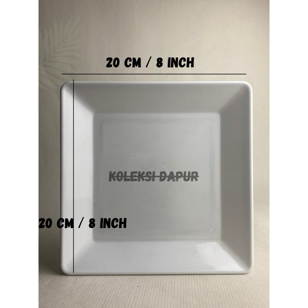 Jual ( 6 pcs ) Piring Persegi Semi Melamin Dinnerware ,Piring Semi ...
