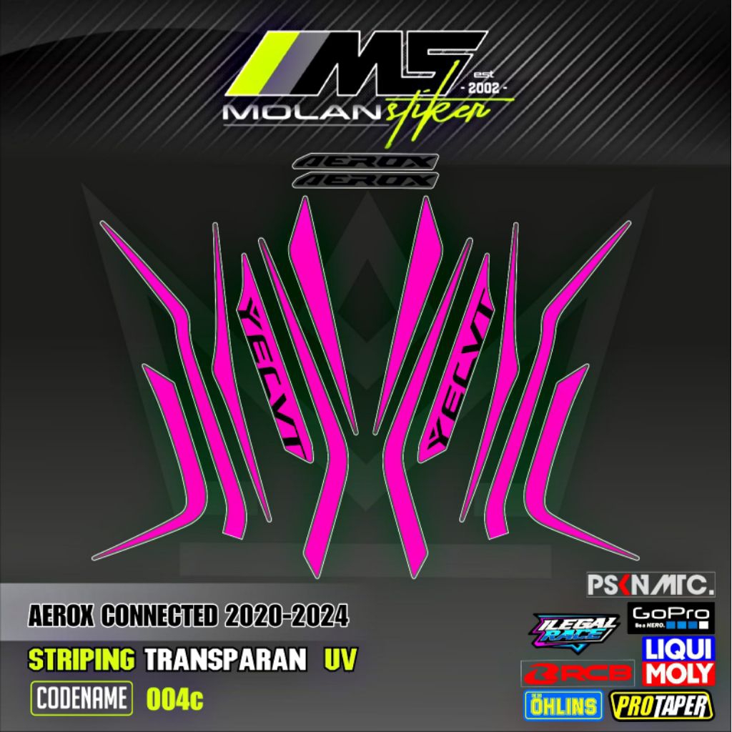 Jual Decal Sticker Striping Variasi Transparan Uv Aerox Connected 2020 ...
