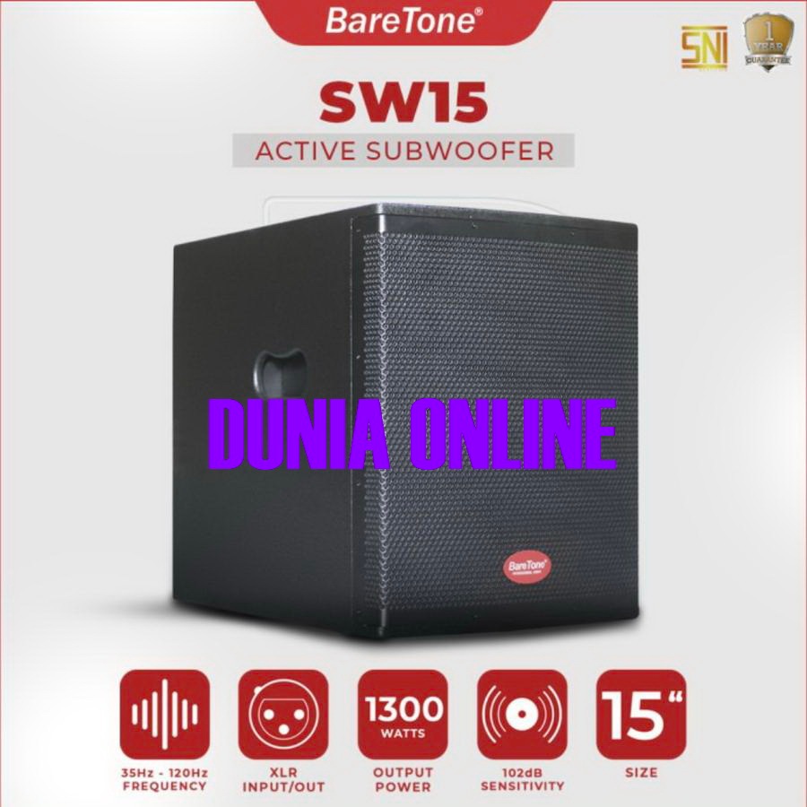 Jual Subwoofer Aktif Baretone SW 15 Original Sub SW15 - 15 inch | Shopee Indonesia