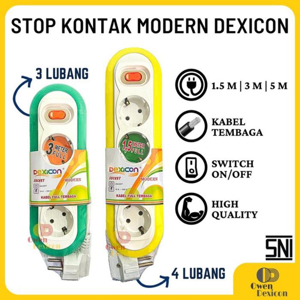 Jual Dexicon Stop Kontak Modern Switch Kabel Listrik Saklar | Shopee ...