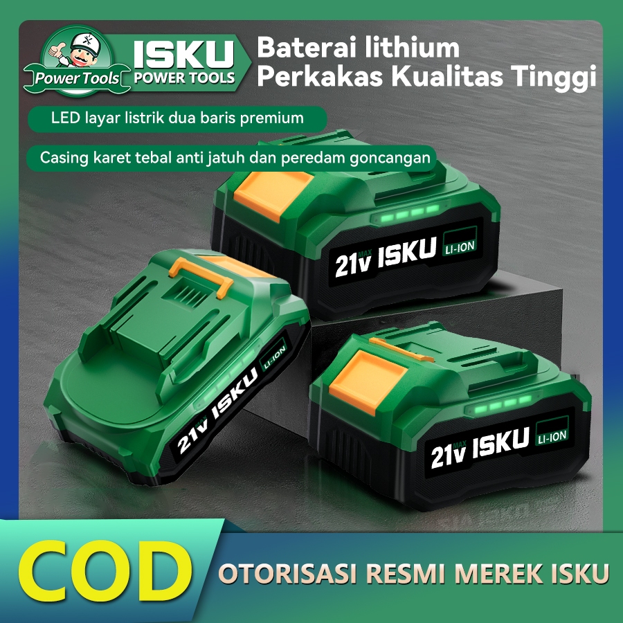 Jual ISKU Baterai Impact Cordless 21V Original Lithium Battery High ...
