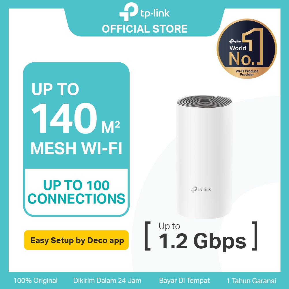 Jual TP-Link Deco E4 | 1 pack | AC1200 Mesh WiFi System | Dual Band ...