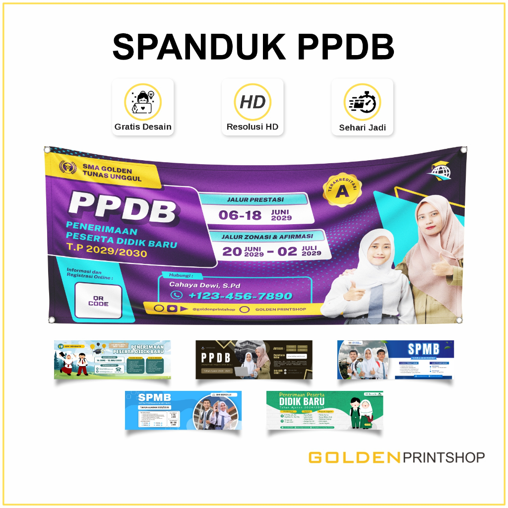 Jual Cetak Banner PPDB - Spanduk Sekolah - Free Desain | Shopee Indonesia