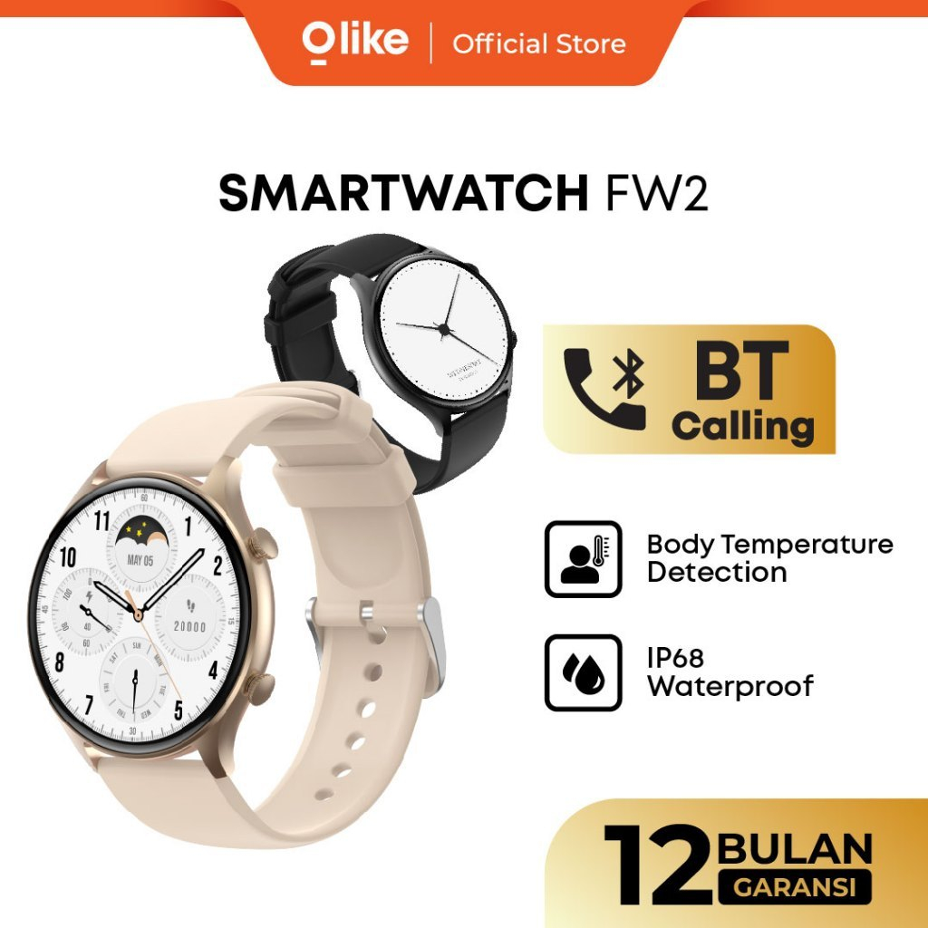 Jual OLIKE Smart watch FW2 HD Screen 1.39 Inch Strap 22mm Bluetooth ...