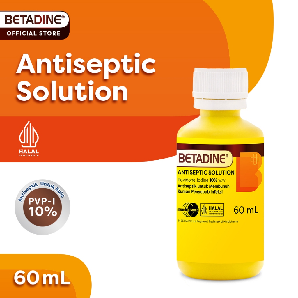 Jual BETADINE SOLUTION Obat Luka Antiseptik 60ml | Shopee Indonesia