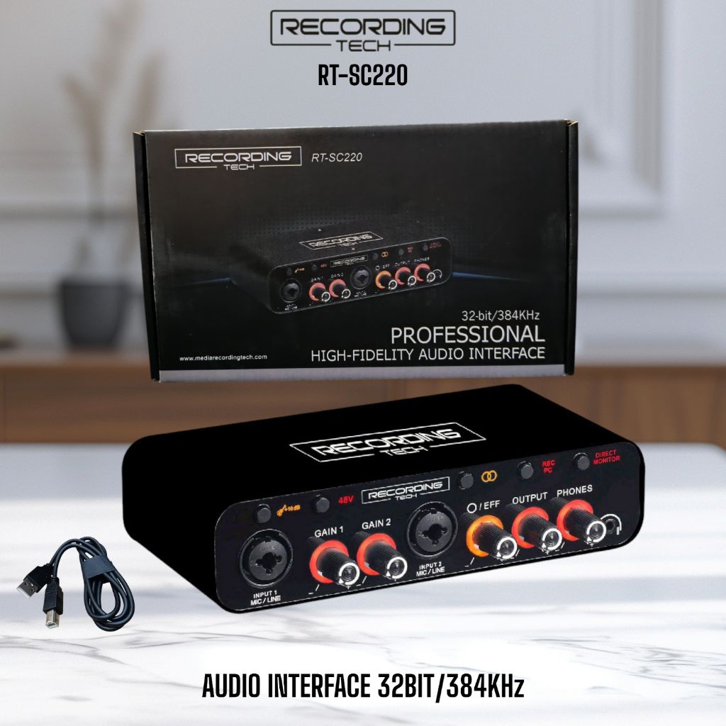 Jual Recording Tech RT SC220 32bit/192KHz Audio Interface USB Live ...