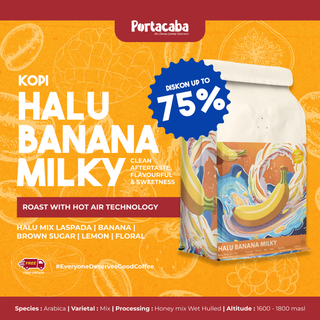 Jual Biji Kopi Arabika Halu Banana Milky Kopi Filter Halu Mix Laspada 200gr | Shopee Indonesia