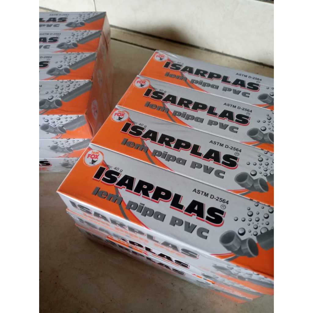 Jual NEW ARRIVAL Lem Pvc Kemasan Baru /Lem Pipa Isarplas 40Gr Isi 12Pcs | Shopee Indonesia