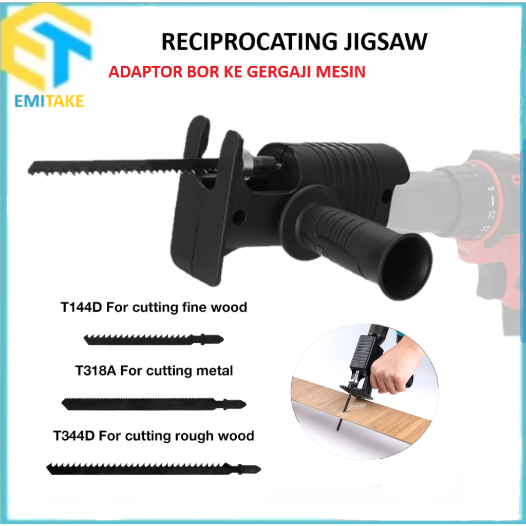 Jual Adapter Reciprocating Jigsaw Ubah Mesin Bor Jadi Gergaji Mesin ...