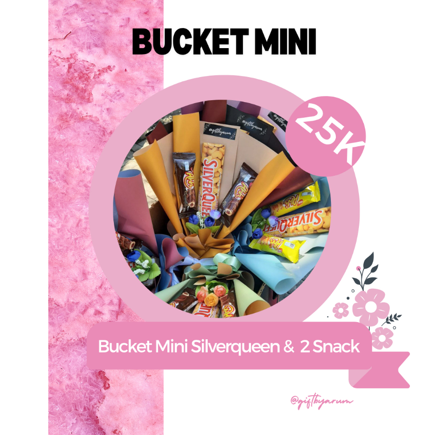 Jual Bucket Mini Silverqueen Besar 58gr & 2 Snack by Arum (Murah meriah ...