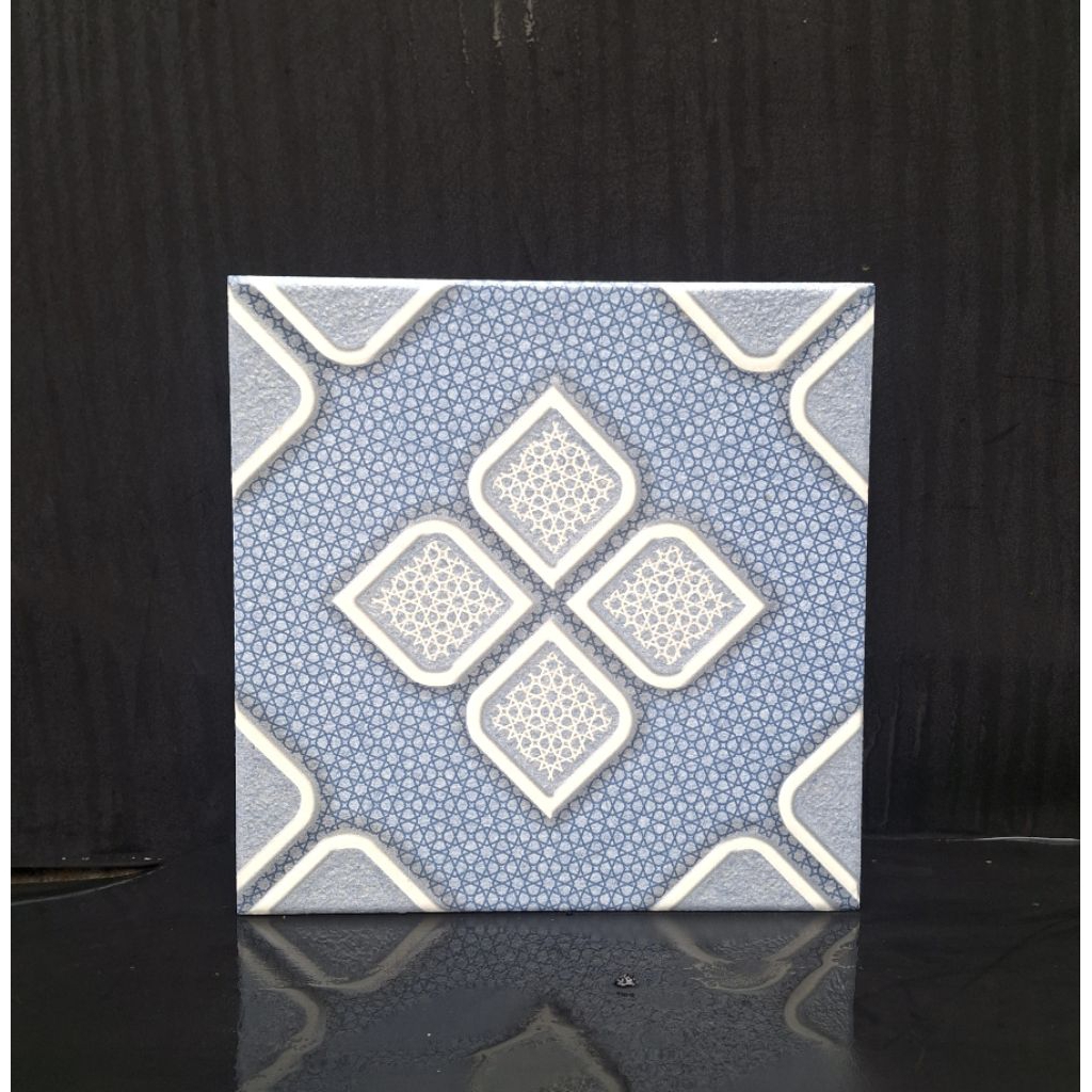 Jual KERAMIK LANTAI KAMAR MANDI 25X25 ELEMENT BLUE MATT - MULIA TILES ...