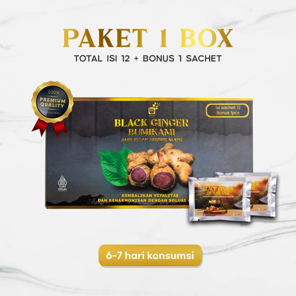 Jual Original Black Ginger BumiKami Paket 1 Box | Jahe Hitam Thailand ...