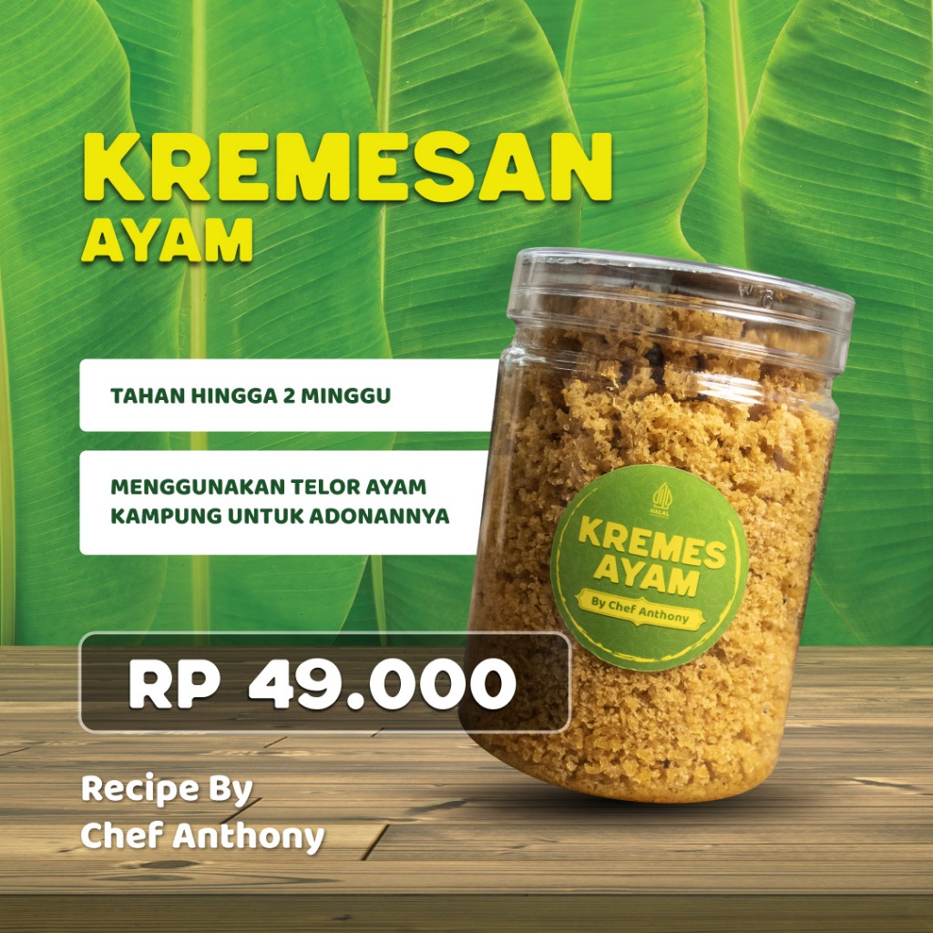 Jual Kremesan Ayam Goreng Kampung Kremes - Recipe by Chef Anthony ...