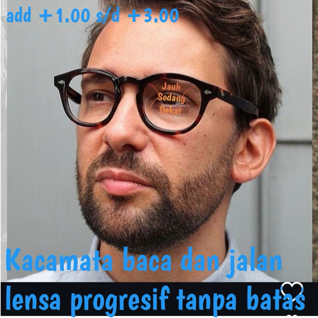 Jual kacamata baca lensa progresif photocromic baca dan jalan tidak ada ...