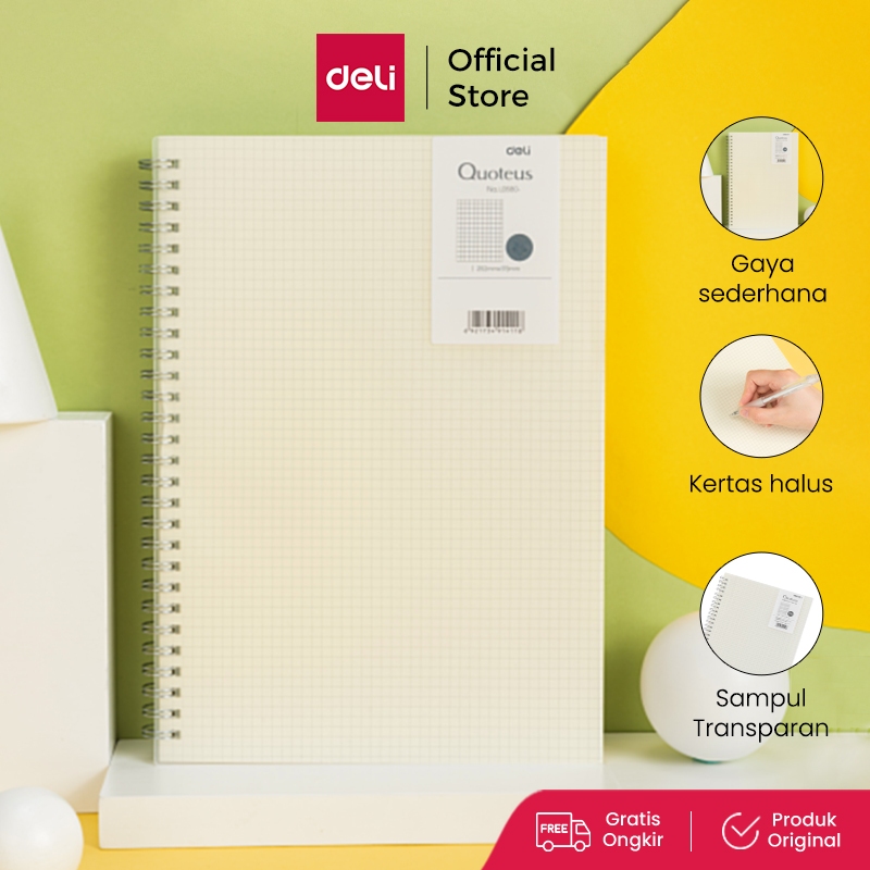 Jual Deli Buku Catatan Spiral / Spiral Notebook B5 LB580 | Shopee Indonesia