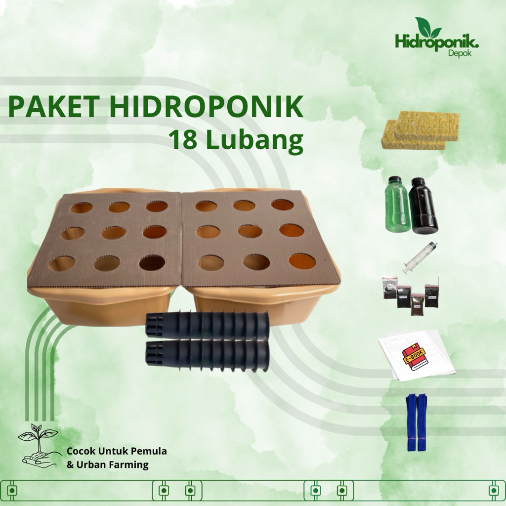 Jual Hidroponik - Paket Hidroponik 18 Lubang 2 Bak Mini | Paket ...